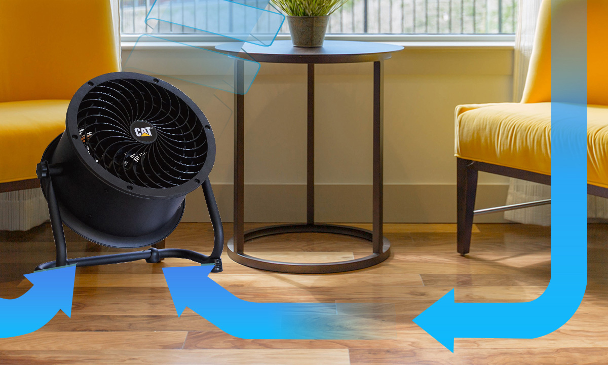 9″ High-Velocity Drum Air Circulator Fan – Black - CAT® FANS